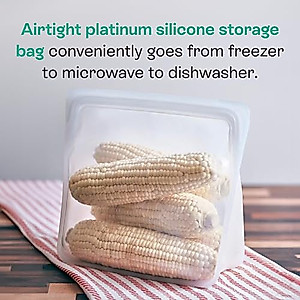 MightyNest 2 Piece Freezing Set | Souper Cubes 1 Cup Freezer Tray | Stasher Mega Silicone Bag | Reusable | Meal Prep | Portion Control | Dishwasher Safe | Oven Safe | Prevents Food Waste | Giftable