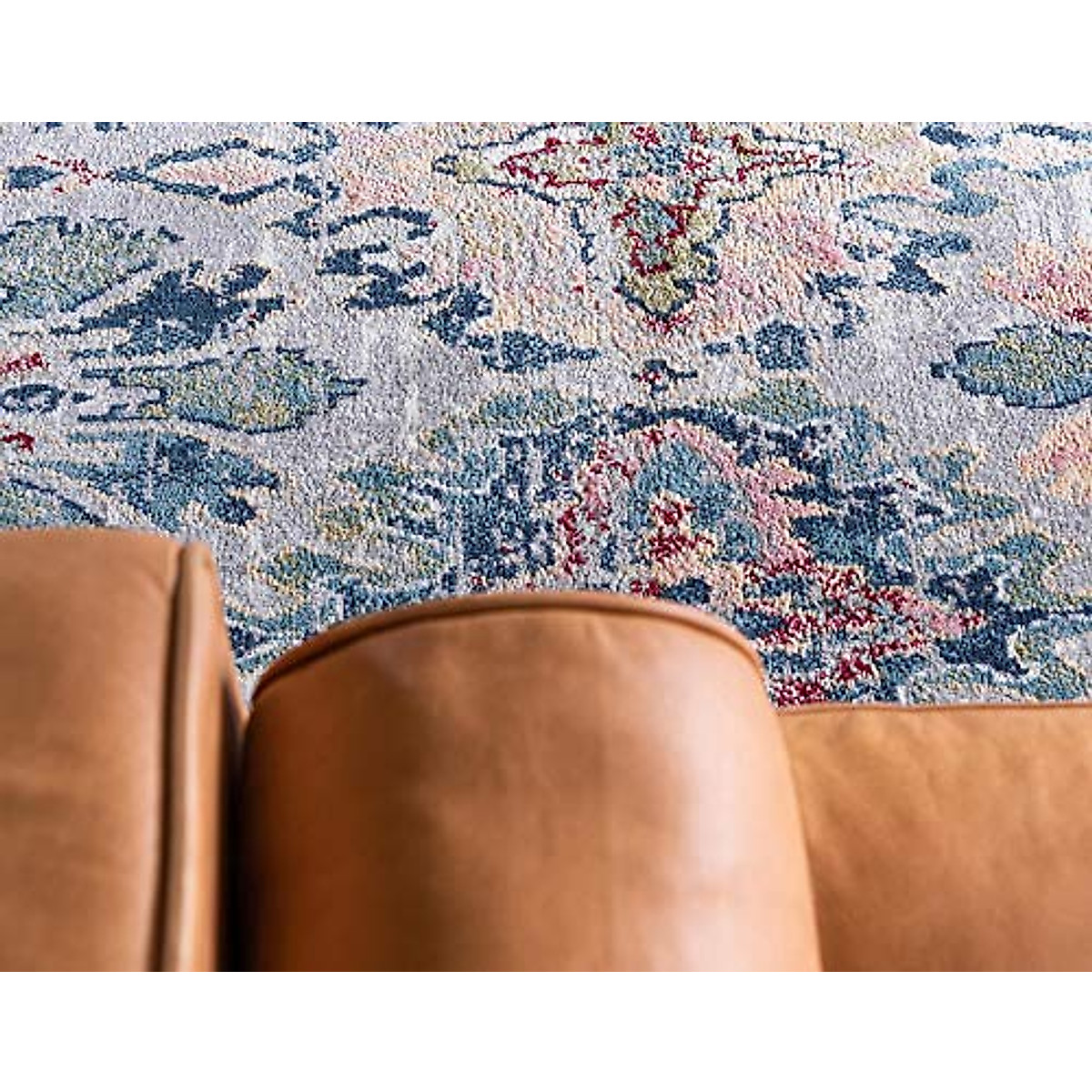 Rugs.com Charleston Collection Rug – 4' x 6' Multi Low-Pile Rug Perfect for Living Rooms, Large Dining Rooms, Open Floorplans