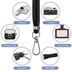 CACOE Cell Phone Lanyard 2 Pack-1× Adjustable Neck Strap,1× Wrist Strap,2× Pads,Universal Crossbody,Multifuctional Compatible with Most Smartphones(Black)