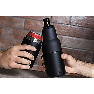 Stainless Steel Vacuum Insulated Double Walled Stainless Steel Cooler with Beer Opener 3 in 1 Beer Bottle and Can Cooler, 12 oz. Slim Can Insulator Holder (green)