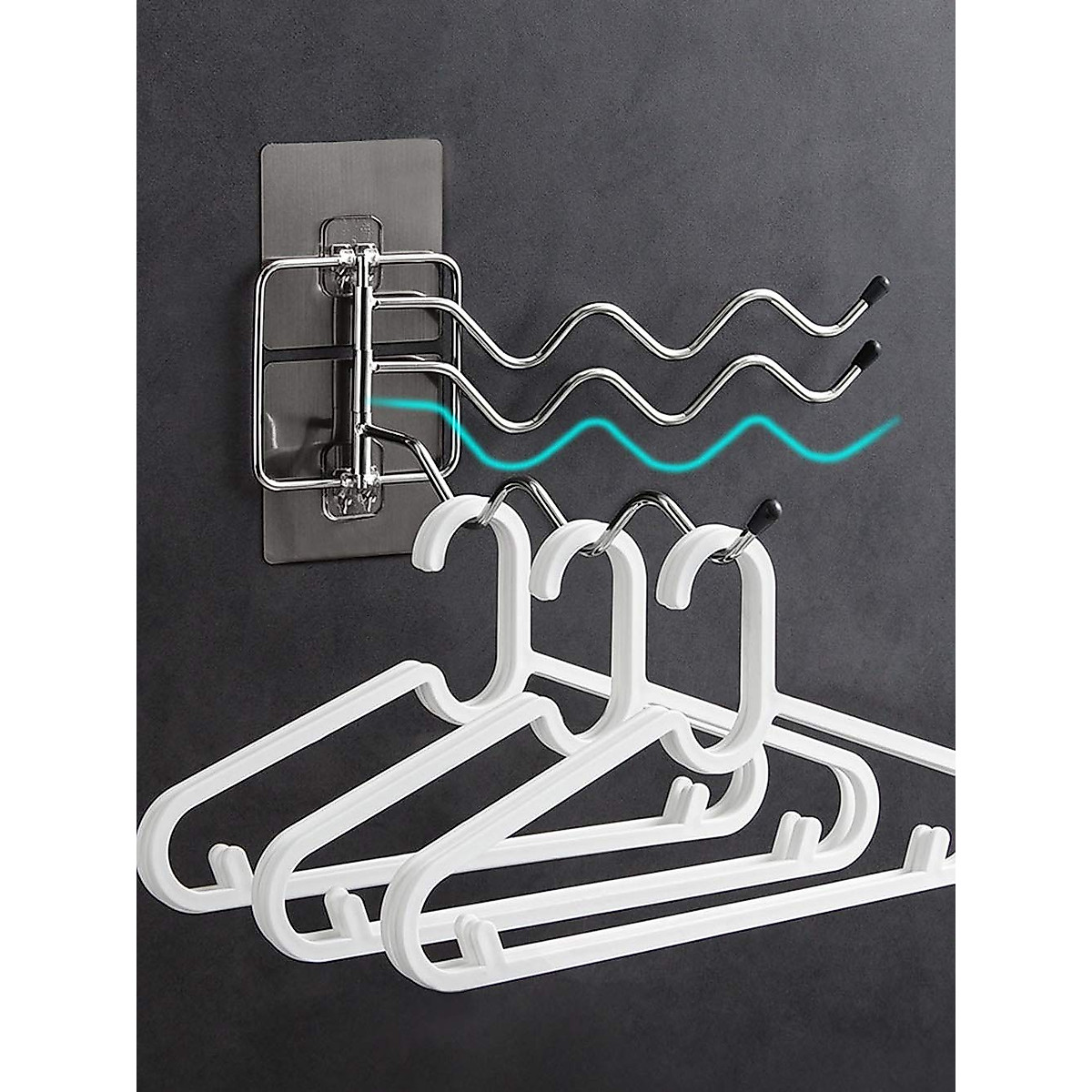 Rotating Towel Holder Rack for Kitchen Bathroom - Stainless Steel Wall Mounted Towel Bar with 3-Arm