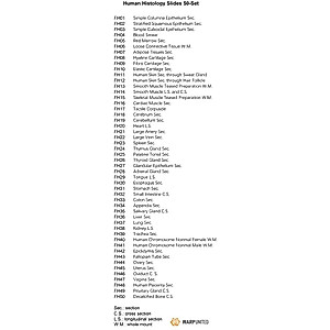 50-Set Prepared Microscope Slides Histology for Medical School Education Study