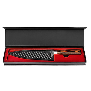 Ytuomzi Razor-Sharp Chef Knife, 8-inch High Carbon Stainless Steel Chef's Knife for Home Kitchen & Restaurant, 8" Chef Kitchen Knife with Sheath & Gift Box, Ergonomic Handle