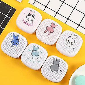 QearFun Cat Earbuds for Kids, Kawakii Wired Earbud & in-Ear Headphones Gift for School Girls and Boys with Microphone and Lovely Earphones Storage Case(SkyBlue G)