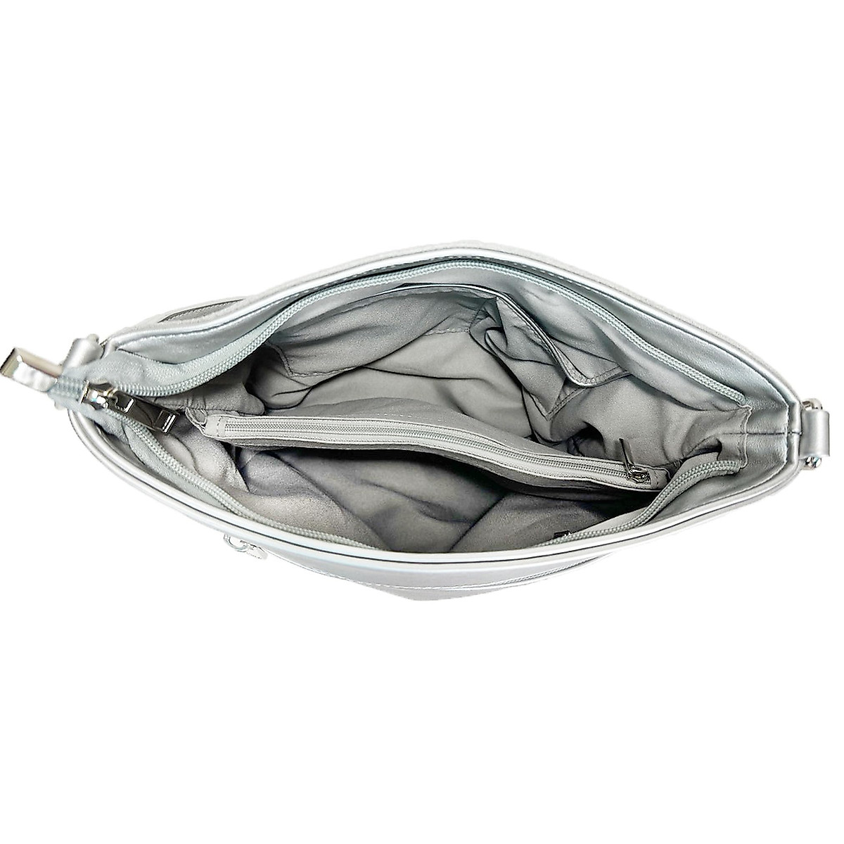 Zzfab Star Sparkling Rhinestones Crossbody Bag Pewter