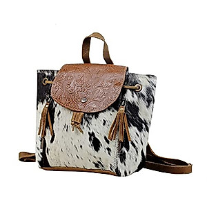 Myra Bag Must Have Backpack Upcycled Cowhide & Leather S-2843