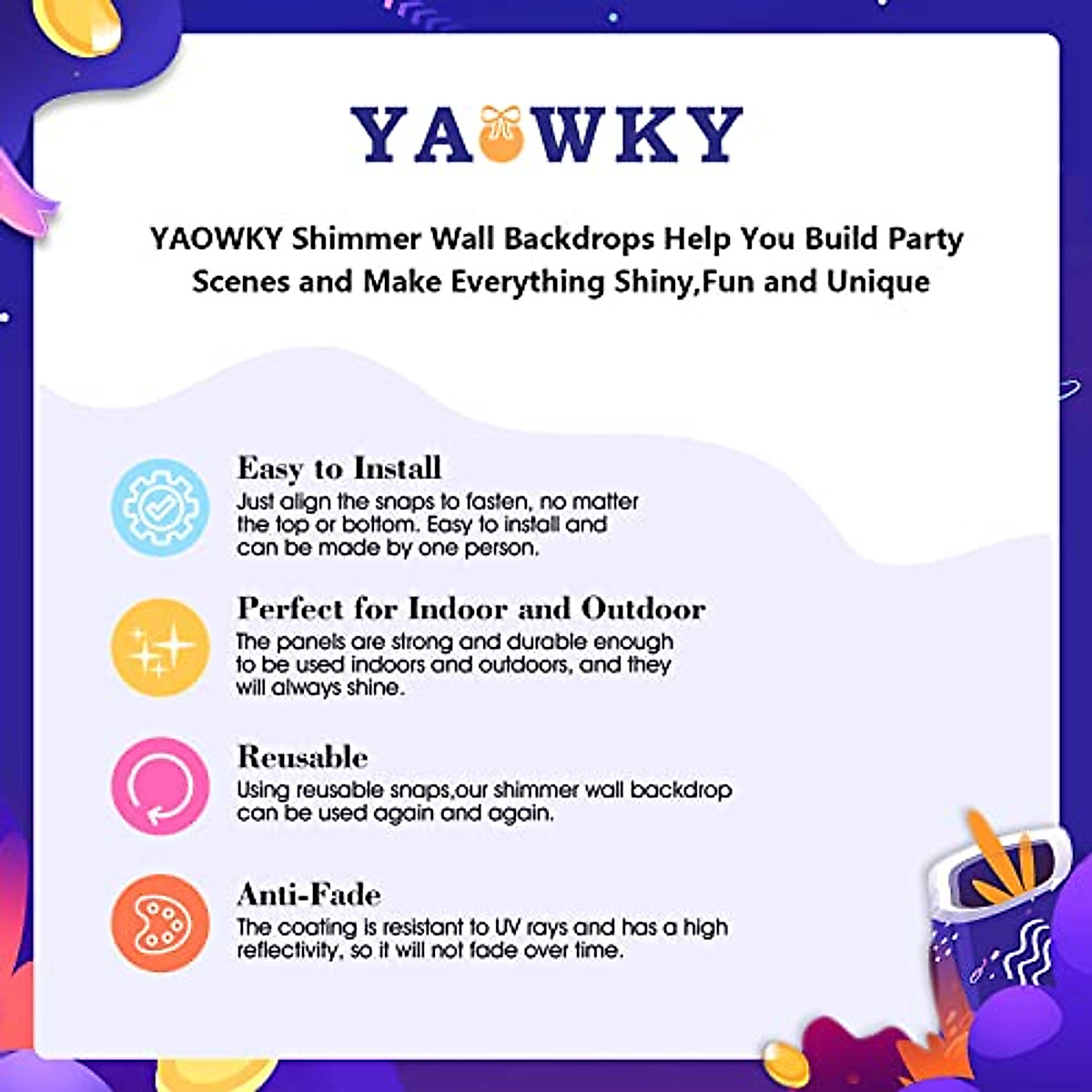 Gold Shimmer Wall Backdrop,24 Pcs Square Sequin Wall Panels Birthday Wedding Backdrop Bachelorette Party Decoration, Wall Decor for Christmas Photo Backdrops Anniversary Engagement Graduation