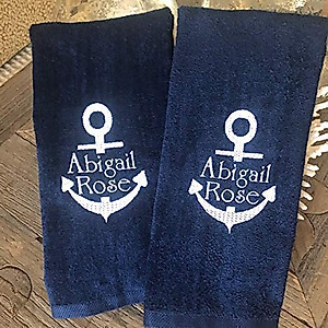 Personalized Nautical Hand Towel Set (2)