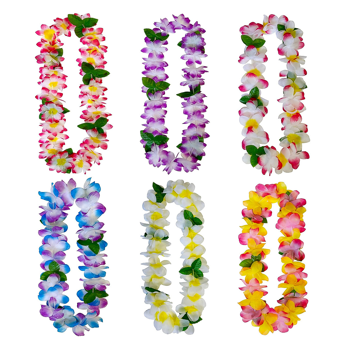 GoodUping 18 Counts Hawaiian Leis, Flower Hair Clip, Headbands and Wristbands, Perfect Luau Party Supplies for Summer Beach Vacations, Essential Party Decorations for Birthday, Graduation, and Wedding