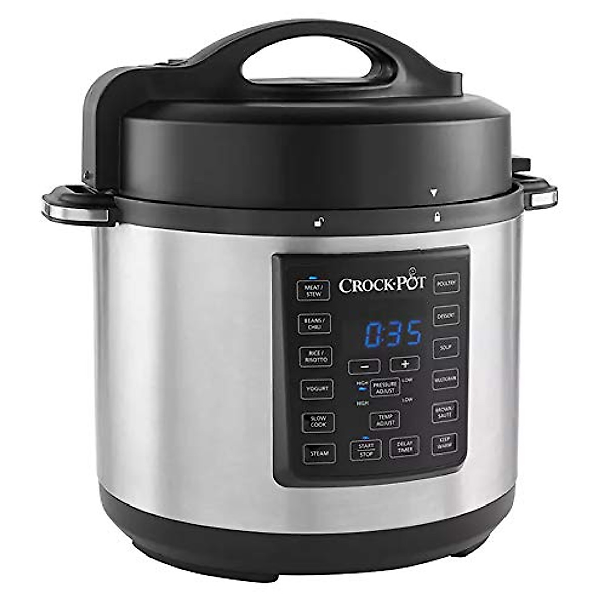 Crock-Pot 2100467 Express Easy Release | 6 Quart Slow, Pressure, Multi Cooker, Stainless Steel