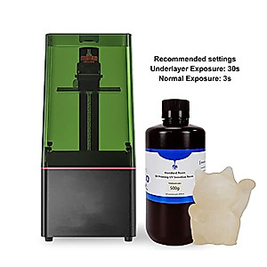 Photopolymer Resin, 500g LCD DLP High Toughness 3D Printer Resin UV Curing for Model(Transparent)