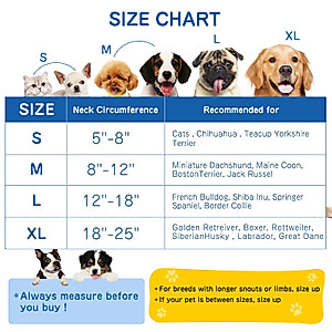 Dog Cone Alternative After Surgery - Soft Dog Cone for Large Dogs - Dog Donut Collar - Inflatable Elizabethan Dog Cone Collar to Stop Licking - Recovery Dog E Collar for Pets - Large(Neck:12"-18")