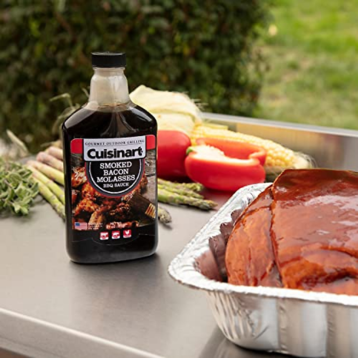 Cuisinart CGBS-014 Smoked Bacon Molasses BBQ, Premium Flavor and Blend for Marinade, Dip, Sauce or Glaze, 13 oz Bottle (Pack of 2)