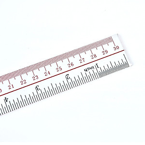 4 PCS Ruler 12 Inch, Ultra Clear Plastic Rulers, Transparent Acrylic Ruler with Inches and Centimeters, Professional 12 Inch Ruler for School, Sewing, Office, Rulers for Kids