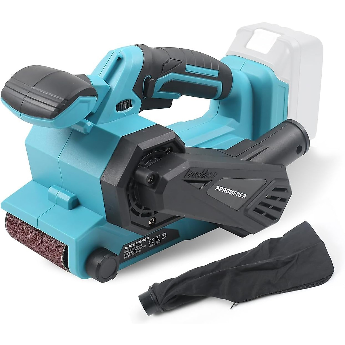 Cordless Belt Sander,18 Inch for Makita Battery 18V, Brushless Electric Power Belt Sander with 6 Variable-speed,Portable Handheld Belt Sander Professional Polishing Tool for Rust Removal,Woodworking