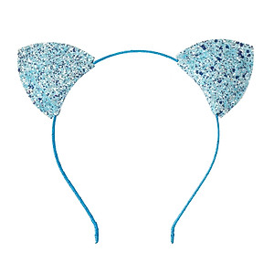 LIRILA Cat Ears Headbands, Shiny Headbands Cute Ears Makeup of Party Decoration/Daily Wearing for Women and Girls, Pack of 5