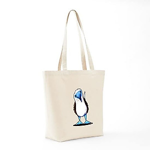 CafePress Blue Footed Booby Tote Bag Natural Canvas Tote Bag, Reusable Shopping Bag