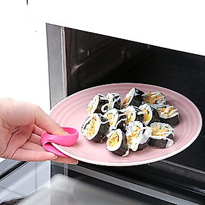 YARNOW 3Pcs Mini Oven Mitts Gloves Silicone Pot Holder Heat Resistant Finger Protector Pinch Grips Hot Dish Bowl Plate Holder Clip for Kitchen Tools Random Colors