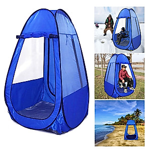 Sports Pop Up Tent for Shade | Personal Single Person Shelter Sport Tents Waterproof for Bad Weather, 2 Clear Sides, 2 Doors for Watching Events Games, for Camping Hiking Fishing Beach Outdoor
