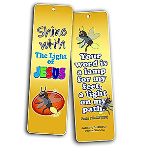 Shine for Jesus Bookmarks (60-Pack) - Perfect Gift Away for Sunday Schools