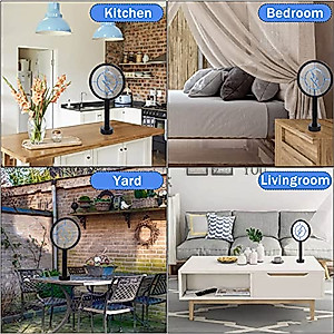 Lanpuly Electric Fly Swatter, 4000V Mosquito Killer, USB Rechargeable Fly Swatter Racket with Base, Powerful Grid, 3 Layers Mesh Safety Protect Safe to Touch