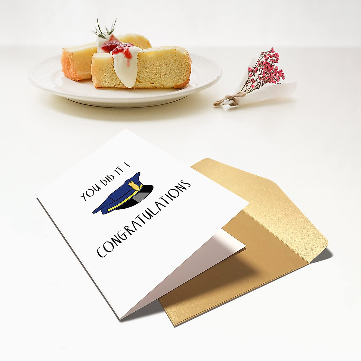 Police Greeting Card, Police Graduation Card, Officer Congratulations Card, Policeman Promotion Card, You Did It