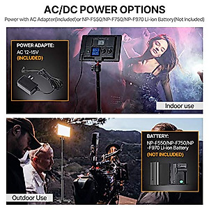 ULANZI LED Key Light Desktop, Professional Streaming Studio Panel Dimmable Bi-Color LED Video Light with LCD Screen and 28" Extend Stand, 3200-5600K CRI>95 Photography Lighting for Live Broadcast