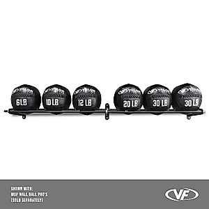 Valor Fitness Exercise Ball Storage - BG-53 Adjustable Wall Mounted Ball Rack, Basketball Rack for Basketballs, Wall Balls, Medicine Balls, and Slam Balls, Stability Balls, etc.”