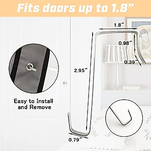 SJEhome Hat Rack Cap Organizer, 24 Deep Mesh Pockets Hat Storage & Ballcap Display Holder for Wall or Door, Over The Door Hat Racks, Hat Storage with Door Hooks,Gray