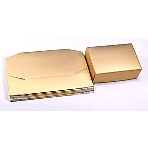 NEWSNOW 10 Pack Gift Boxes, 9 x 6 x 3 inches，For Bridesmaid Proposal Boxes, Premium Gift Boxes, Wedding Present, Holiday, Birthday Party Favor and Christmas (Gold)