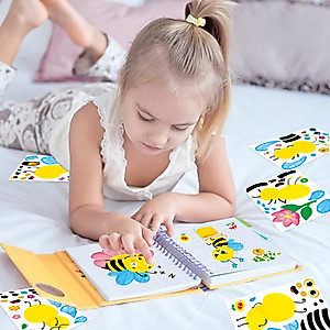 Make Your Own Honey Bee Stickers 36 Pack Spring Summer Make A Face DIY Stickers for Kids Bee Mine Bumble Bees Party Favors Gifts Creativity Crafts Fairy for Baby Shower Birthday School Rewards