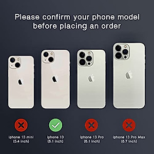 CASEDADDY [Military Protective Designed for iPhone 13 Case 6.1 inch, Shockproof Black Heavy Duty Rugged Phone Case Cover for Men & Boys with Translucent Anti-Scratch Carbon Fiber Back- Black