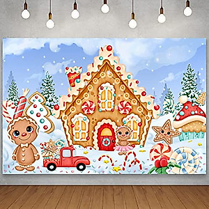 Gingerbread Christmas Decorations Christmas Ginger Bread Backdrop Porch Sign Outdoor Door Banner Holiday Home Office Fireplace Christmas New Year Party Decorations