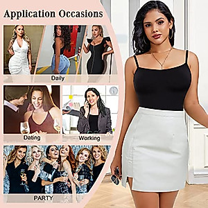 Nebility Shapewear Waist Trainer Bodysuits Women Clothing Tummy Control Seamless Full Body Shaper Square Neck Jumpsuits Top(Black,Large)