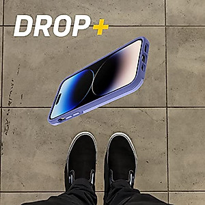 OtterBox iPhone 14 Pro (ONLY) Otter + Pop Symmetry Series Case - PERIWINK (Purple), integrated PopSockets PopGrip, slim, pocket-friendly, raised edges protect camera & screen