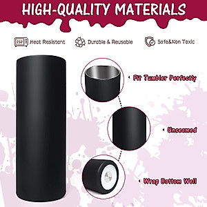 Mocaru Sublimation Blanks Tumblers Silicone Bands Kit for 20 oz Skinny Straight Cups Mugs Shrink Wrap with Heat Resistant Gloves Silicone Sleeve for Tumbler Heat Press Machine or Oven