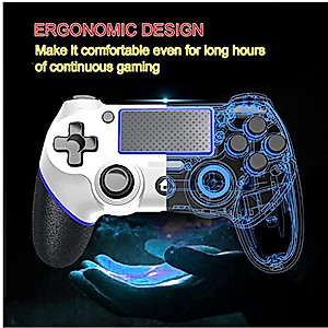 Niacop Wireless PS-4 Controller, Dual-shock PS-4 Controller compatible play-station 4/3/Pro/Slim/PC, Gamepad with Dual Vibration, Turbo,Touch Pad, Battery capacity 600mAh