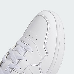 adidas Originals Men's Hoops 3.0 Low Sneaker, White/White/Core Black, 10
