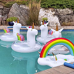 Boxgear Inflatable Float, Glitter Sequin Animal Pool Floats, Swimming Pool Ring, Pool Inflatables for Kids and Adults, Pool Toys Inflatable Unicorn Pool Float, 36 Inch Water Float (36 Inch)