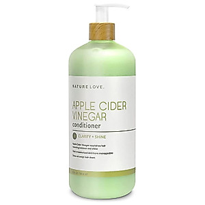 Nature Love Apple Cider Vinegar Conditioner | Clarify + Shine | Revitalize Hair and Scalp | Purifies Without Stripping | Paraben Free, Cruelty Free, Made in USA (25 oz)