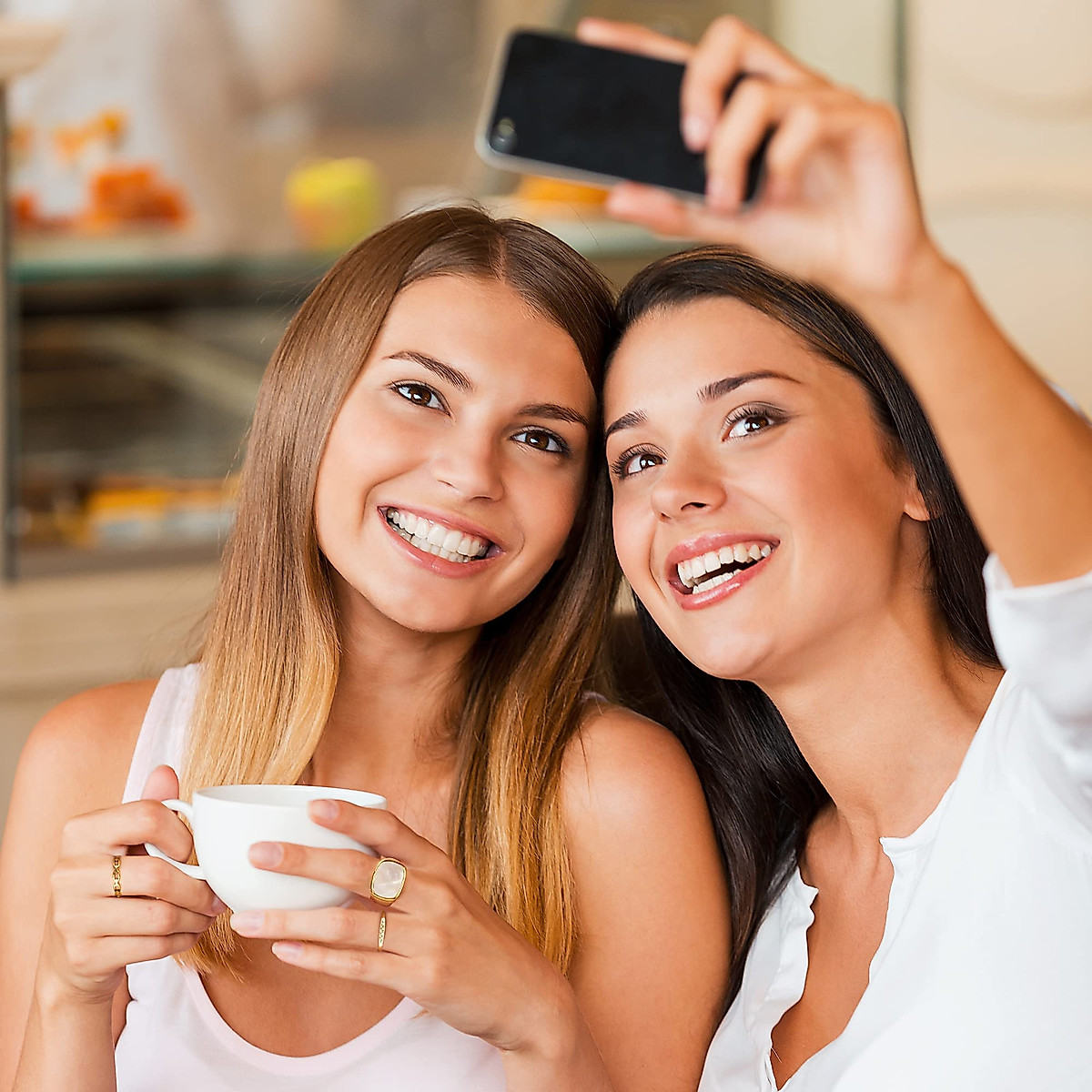 YeGieonr Gold Rings for Women Trendy Non-tarnish Chunky Gold Plated Ring, Waterproof Stainless Steel Gold Jewelry Gift