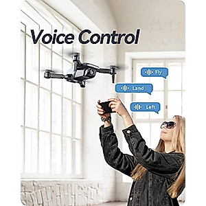 Holy Stone Drone for Adults with 1080P HD Camera, HS430 RC Aircraft Quadcopter with WiFi FPV Live Video for Beginners, Circle Fly, Throw to Go, Toys for Adults or Beginners, 2 Batteries 26 Mins, Easy to Fly, Black