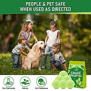 Lousye 30 Pack Snake Repellent for Yard Powerful, Snake Away Repellent for Outdoors, Moth Balls for Snakes, Pet Safe Snake be Gone for Lawn Garden Camping Fishing Home to Repels Snakes and Other Pests