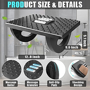 CEECOLES Foot Rest Under Desk at Work with Rocking Design, Ergonomic Foot Stool with Massage Rollers for Pain Relief, Shake Design Footrest with Massage Surface Leg Rest Pain Relief for Office Desk