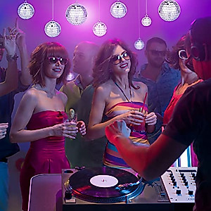 Jspupifip 60 Pcs Mirror Disco Balls Ornaments Bulk Reflective Mini Disco Ball Decorations 70s Disco Themed Party Decor for Graduation Party Tree Ornaments(1.18/2/2.36/3.15 inch)