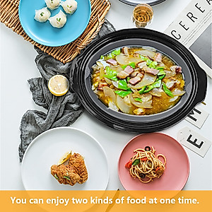 Silicone Slow Cooker Divider fit for Crockpot Leakproof Anti-Slip Reusable Insert Cooking Liner for 7-8QT Oval Slow Cookers Kitchen Accessories BPA Free Dishwasher Safe 1 Pack