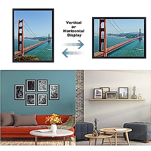 HEYTUYA 12x16 inch Picture Frame Black for Wall Hanging, Poster Frame, Wall Gallery Photo Frame with Durable Shatter Resistant Plexiglas, Black