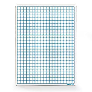 SCRIBBLEDO Dry Erase Graph Whiteboard 9" x 12" Double Sided Dry Erase Board with Grid for Home, School, Classroom, Kids and Students Portable Grid Board for Graphing and Geometry