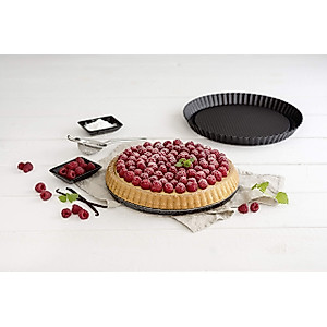 Zenker Non-Stick Carbon Steel Flan/Tart Pan, 11-Inch, grey