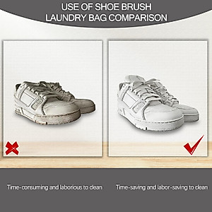 Shoe Washing Bag for Washing Machine, Laundry Shoe Bag For Washer And Dryer, Reusable and Durable Zipper Shoe Washing Bag for Shoes, Sneakers, Trainers, Tennis Shoes, Slippers(White 2Pcs)